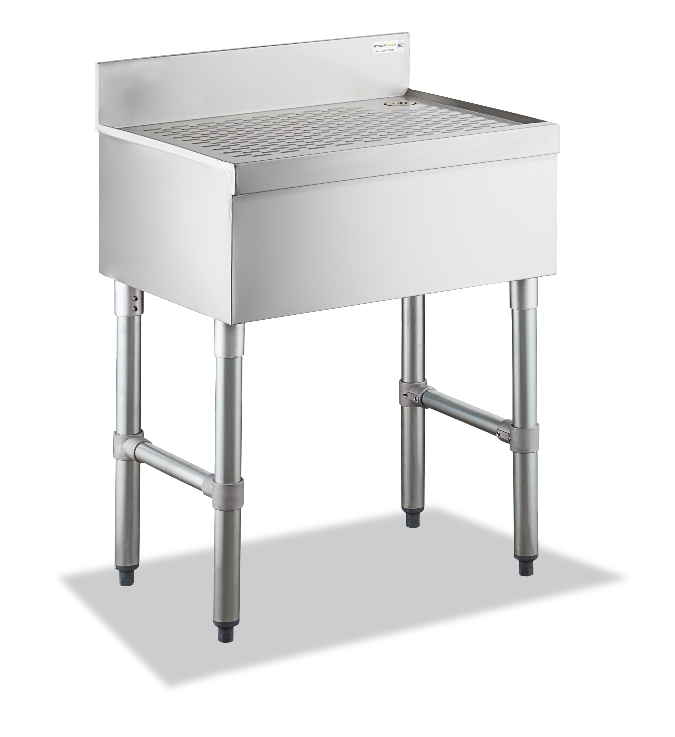 Steelworks 18 ga. SS Underbar Drain Board SWBDU-1836 - 36"x18"x34" | In ...